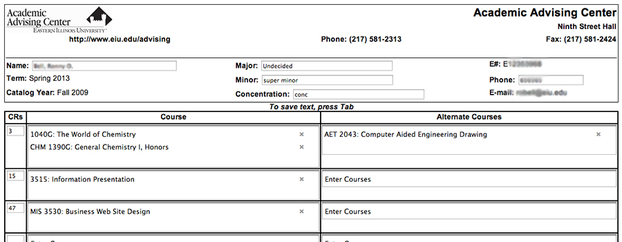 EIU Advising App – Nate Atkinson